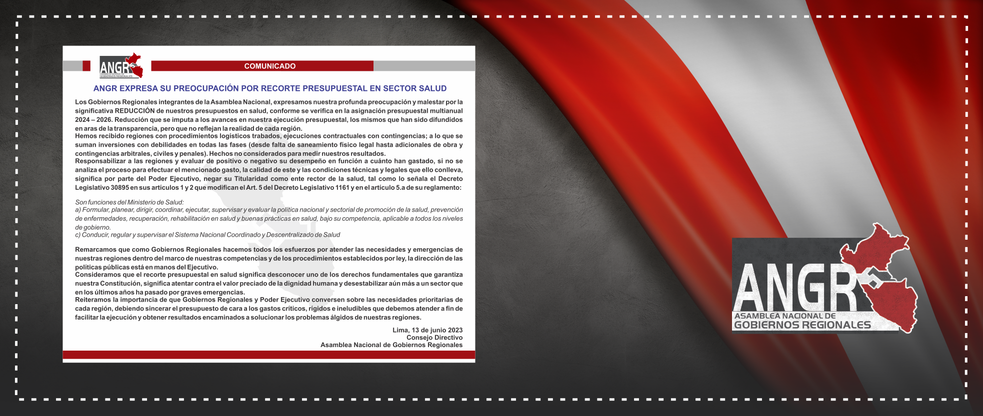 ANGR – Asamblea Nacional de Gobiernos Regionales